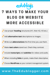 How To Create Accessible Content For Your Class Blog Or Website (7 ...